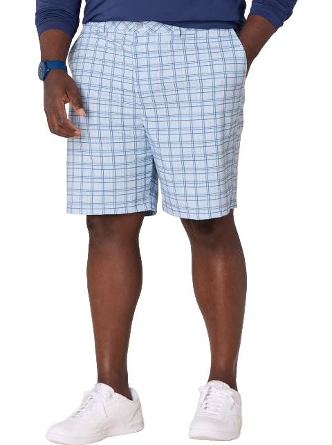 REEBOK Reebok Big & Tall Plaid Tech Golf Shorts